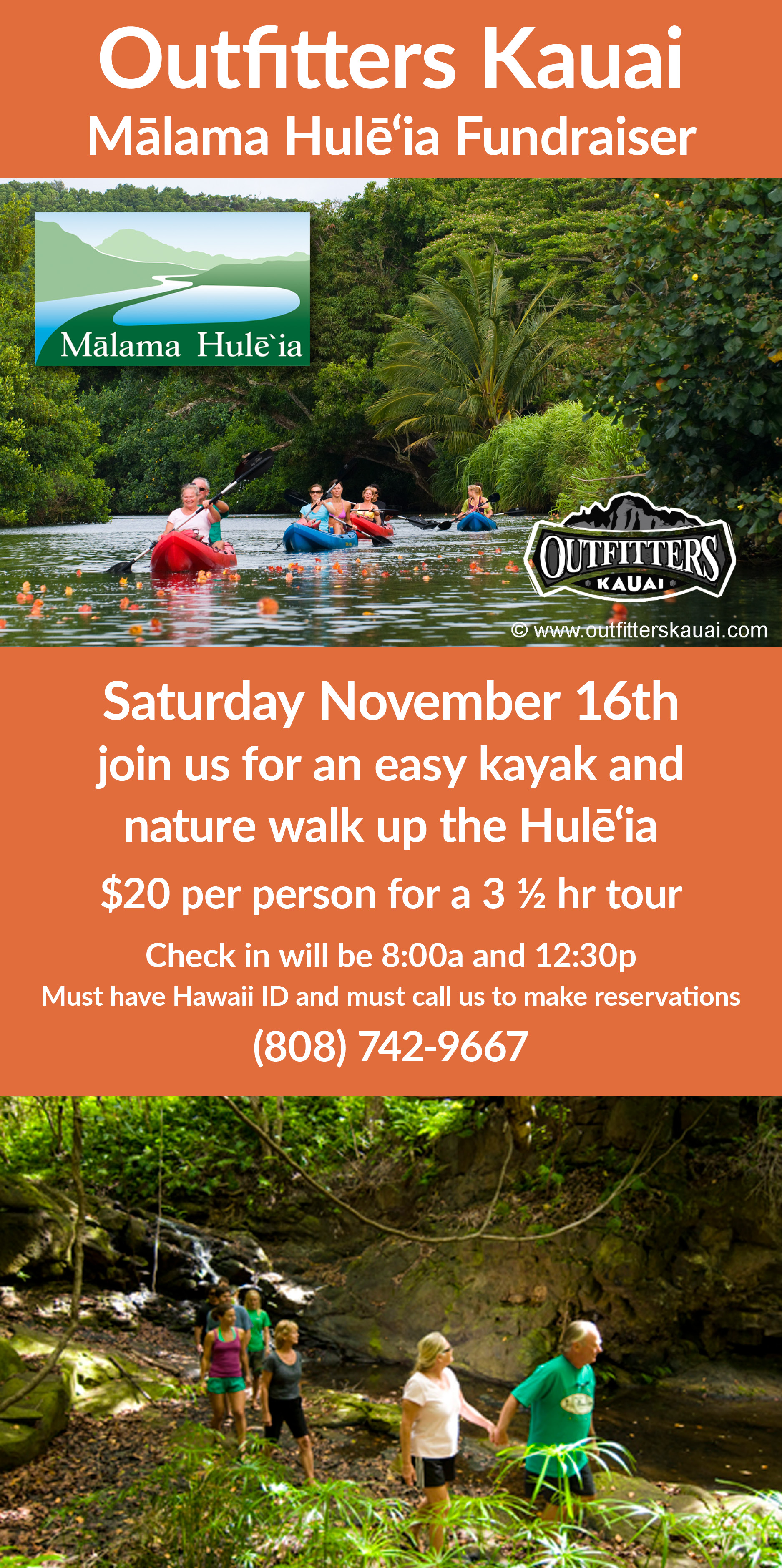 Outfitters Kauai Fundraiser for Mālama Hulē‘ia – Malama Huleia